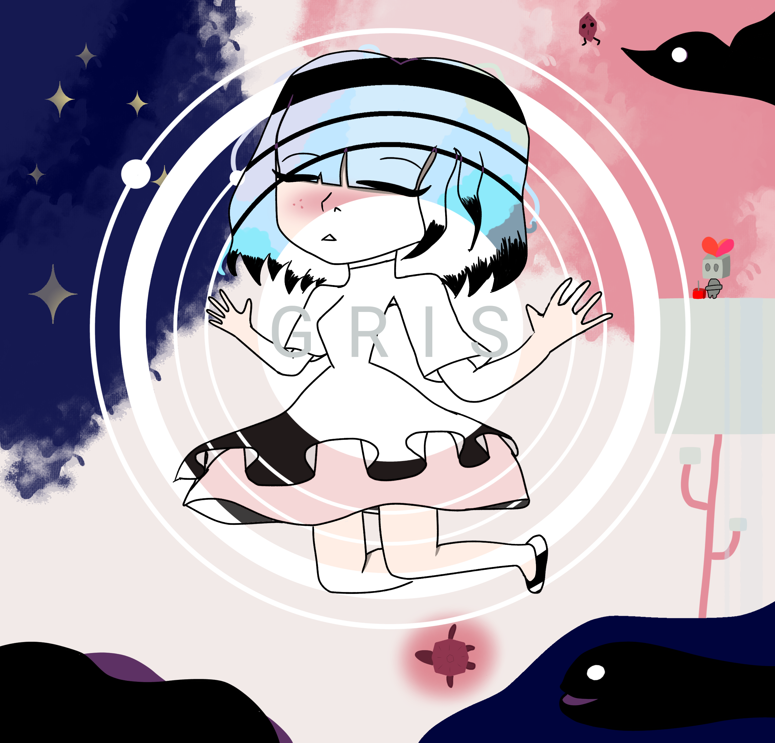 GRIS , best game ever ! - ibisPaint