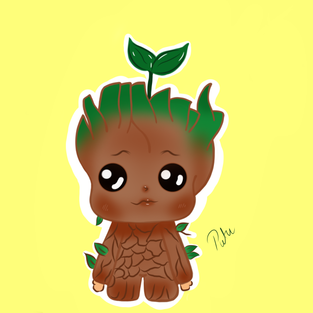 Practicing Groot - ibisPaint