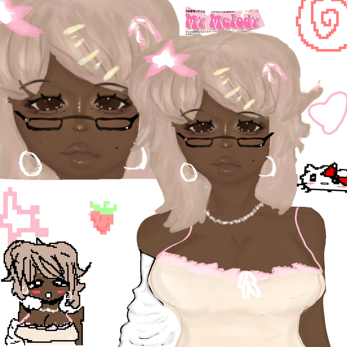 Strawberry cream cake - ibisPaint