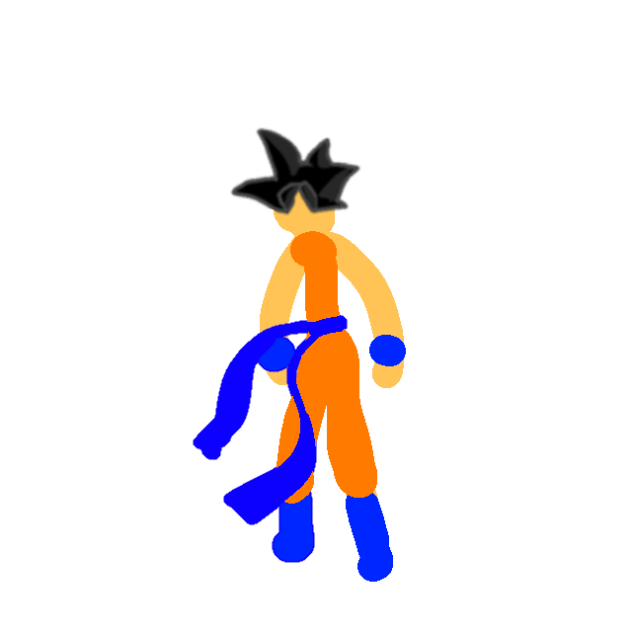 goku if he were a stickman - ibisPaint
