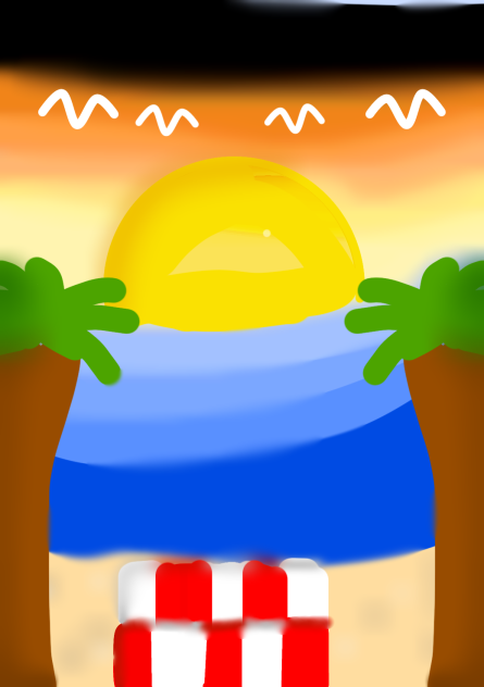 beach sunrise - ibisPaint