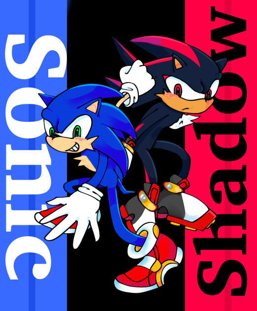 sonic and shadow being quirky - ibisPaint