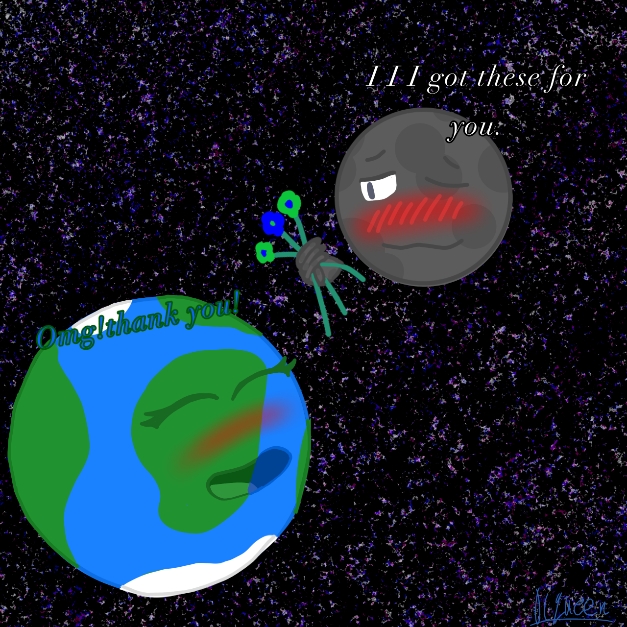Moon+earth!!! - ibisPaint