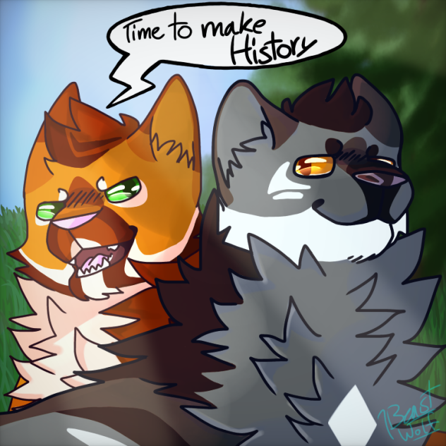 Firepaw and Graypaw - ibisPaint