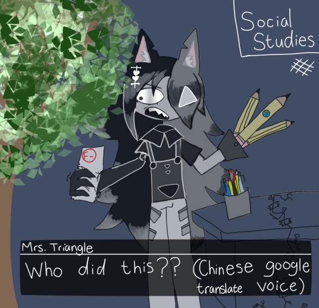 Mrs.Triangle, Chunese, Social Studies - ibisPaint