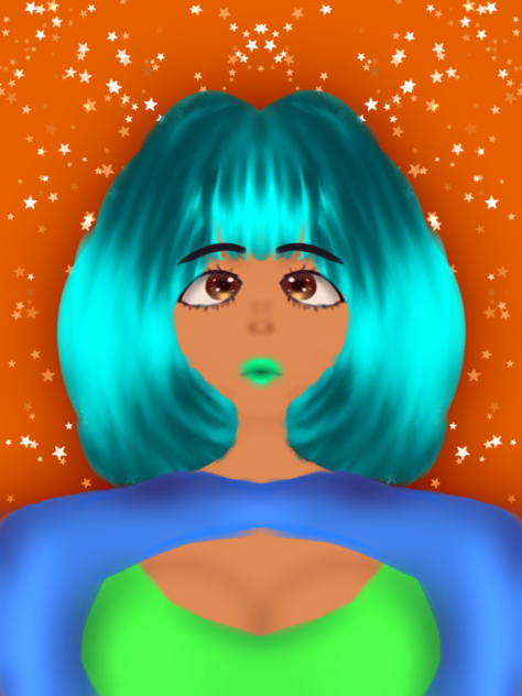 Teal Girl - ibisPaint