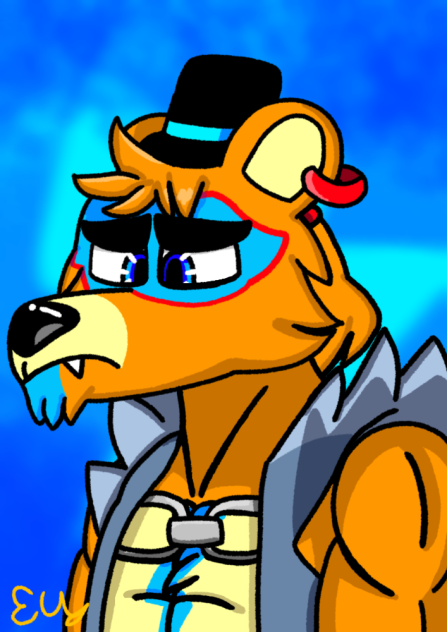 Glamrock Freddy Fazbear in Fury's Rage - ibisPaint