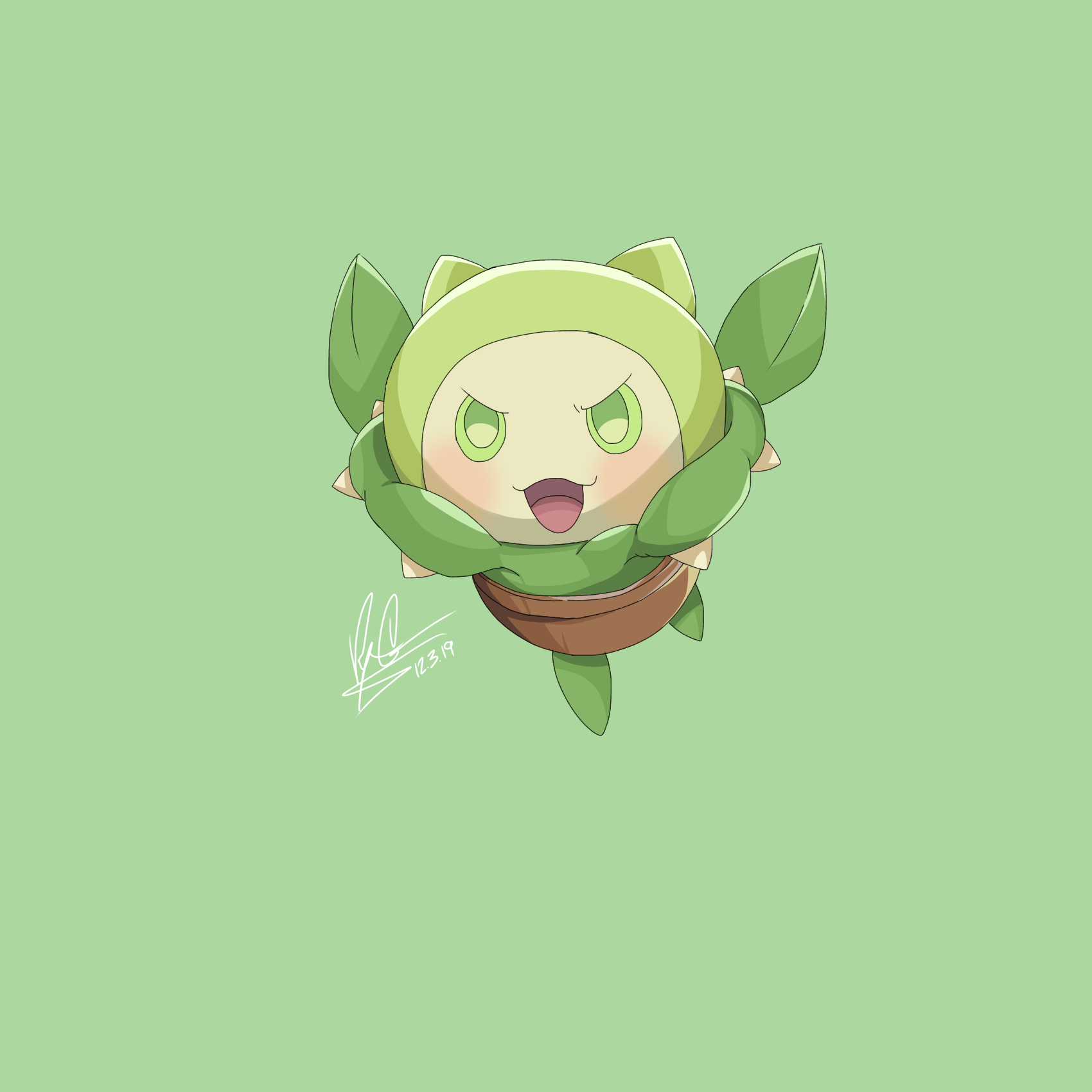 Pakkun as Piranha Plant - ibisPaint