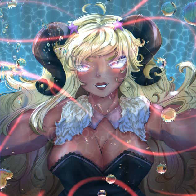 my oc Ruby, half goat half siren - ibisPaint