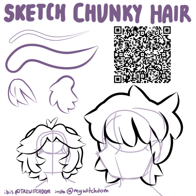 sketch chunky hair brush - ibisPaint