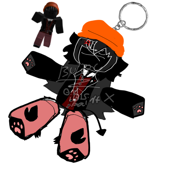 My roblox avatar on a keychain - ibisPaint