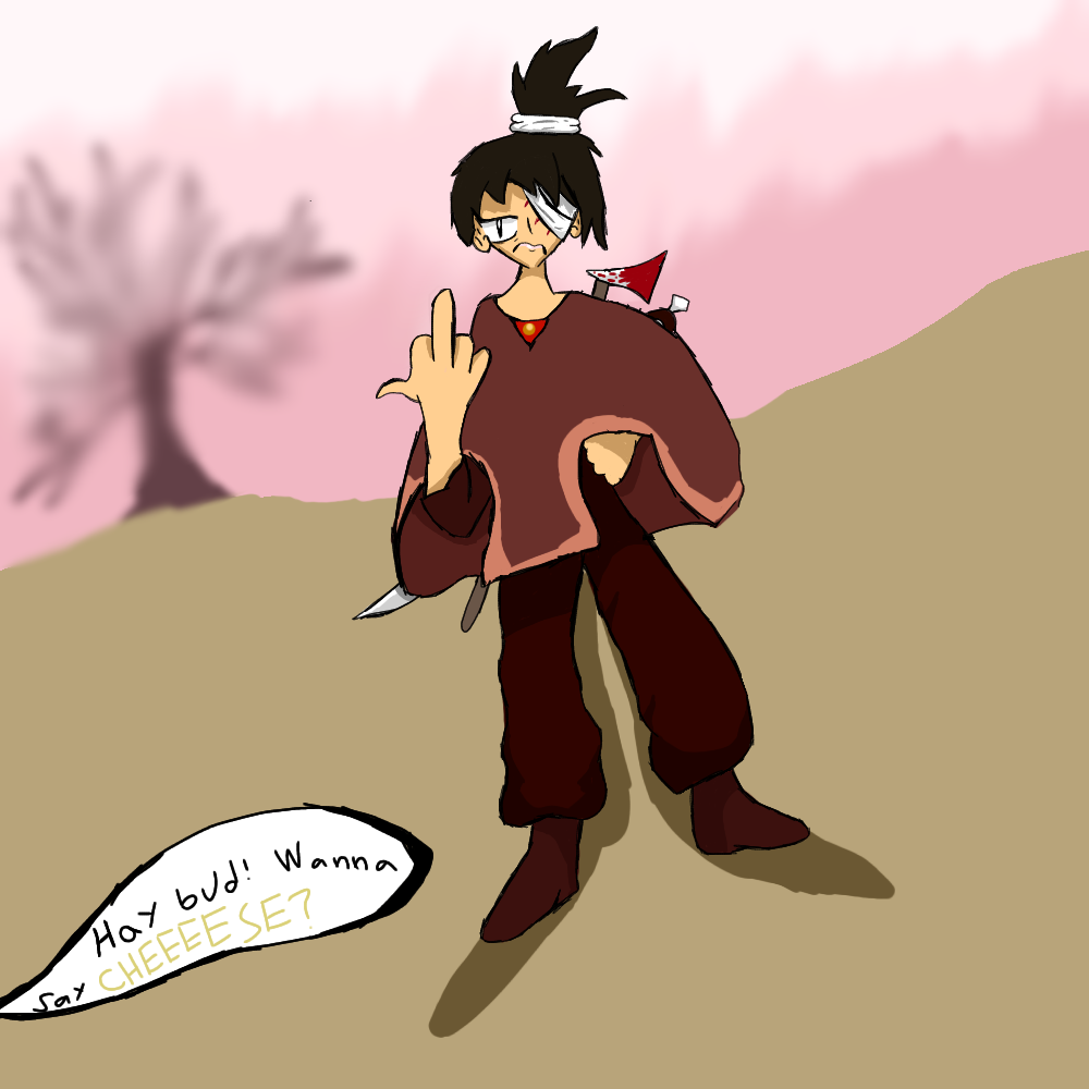 Buddy gives off the birdie finger - ibisPaint