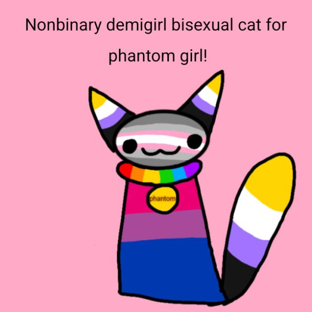 Nonbinary demigirl bisexual cat - ibisPaint