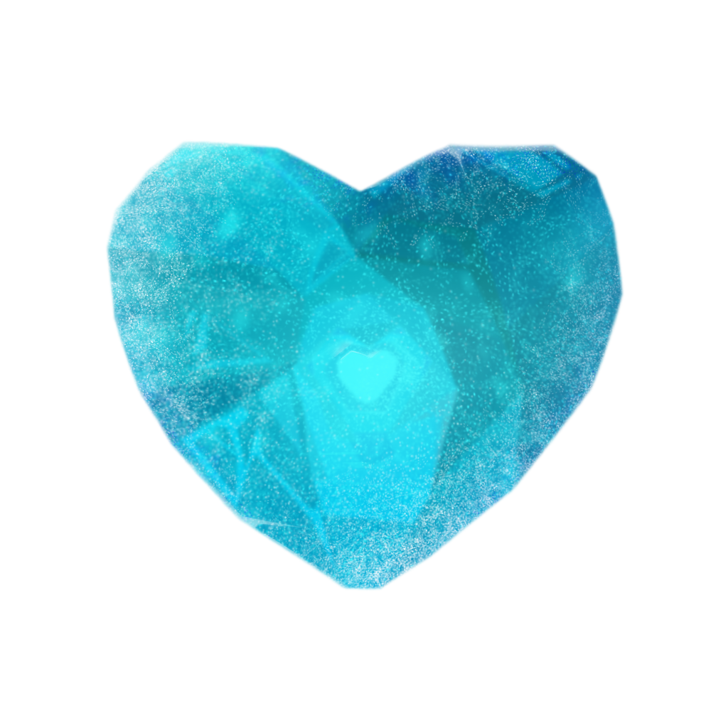 Blue Heart-Shaped Gem - ibisPaint