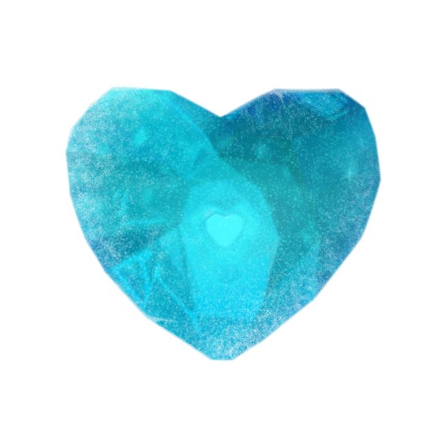 Blue Heart-Shaped Gem - ibisPaint