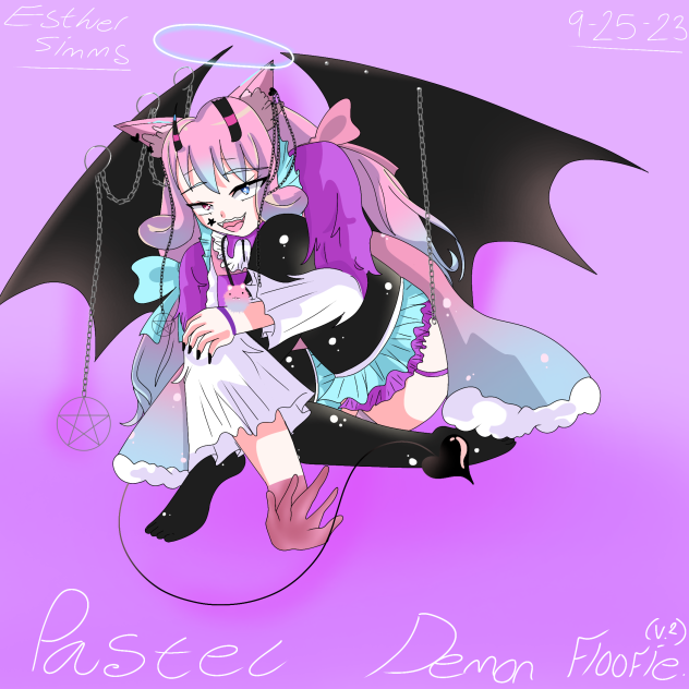 Pastel Demon Fluffie [as human] [REMAKE] - ibisPaint