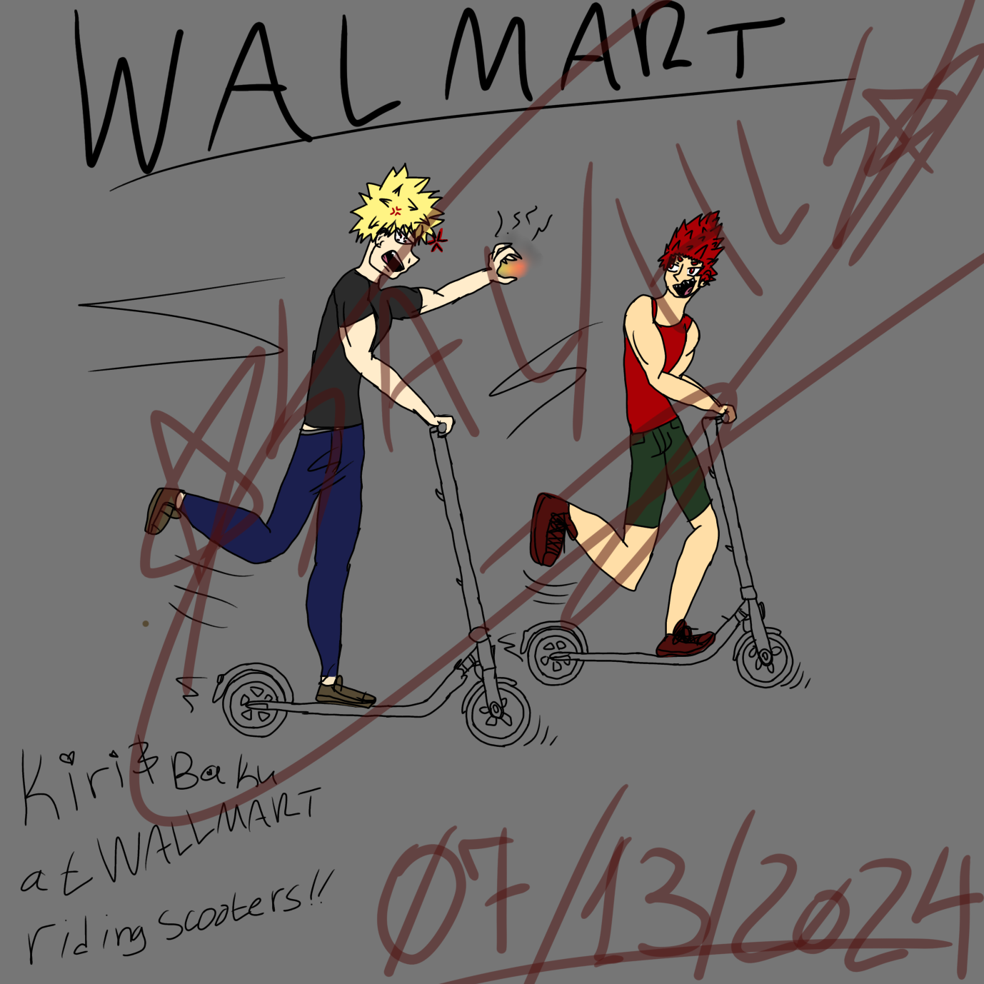 Kiribaku scooters at Walmart! - ibisPaint