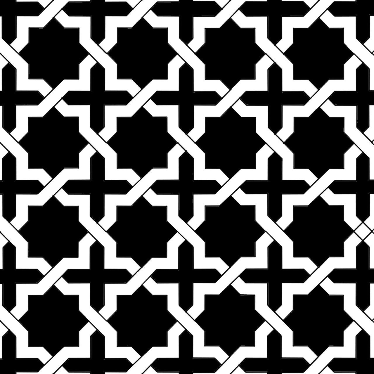 Pattern Arabesque Geometric 1 black - ibisPaint