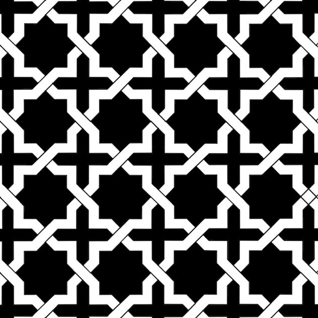 Pattern Arabesque Geometric 1 black - ibisPaint