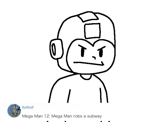 Mega man robs a subway - ibisPaint