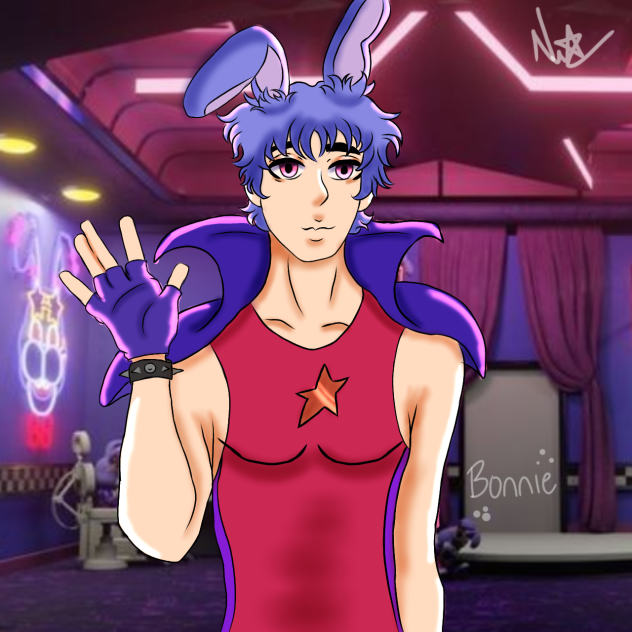 Glamrock Bonnie Humanificado - ibisPaint