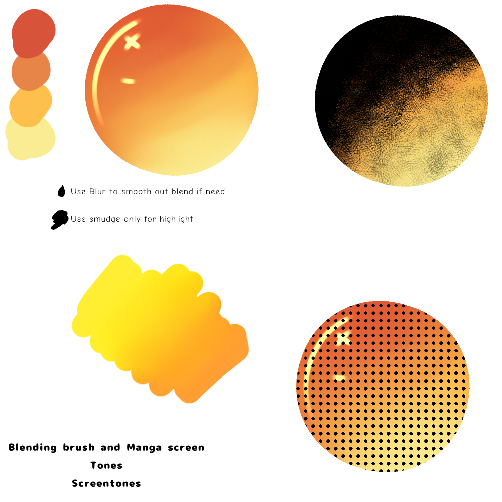 My blending and Screen Tone Brushes - ibisPaint