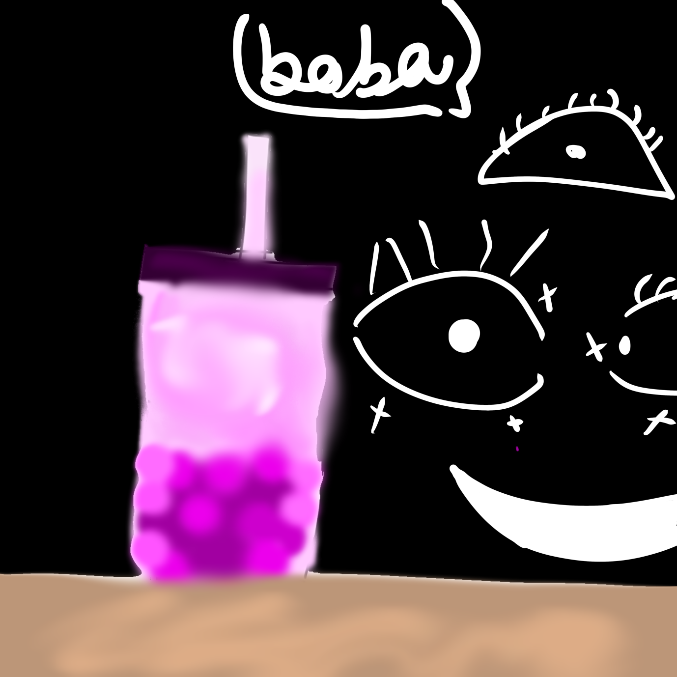 Meffy likes your boba. - ibisPaint