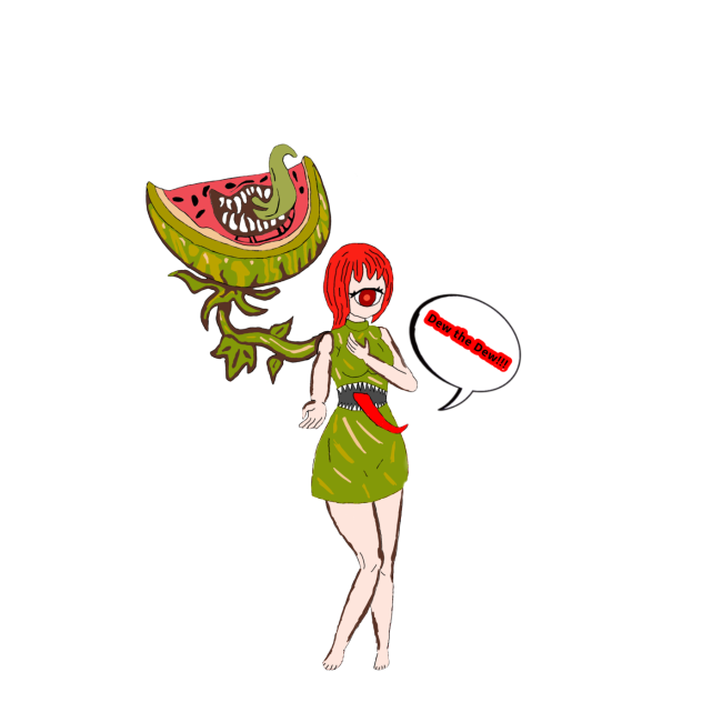 Mountain Dew Major Melon monster - ibisPaint