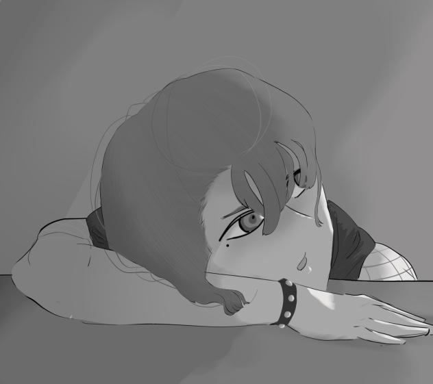 grayscale painting - ibisPaint