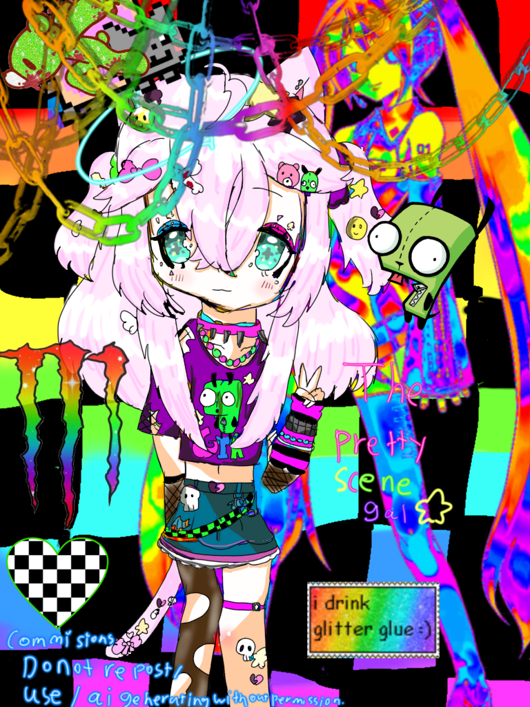 The pretty scene gal 💝 ⭐️ ️🧡💛💚🩵💙💜🩷 - ibisPaint