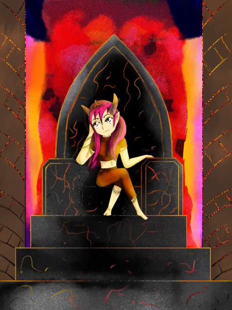 Sitting on A Throne - ibisPaint