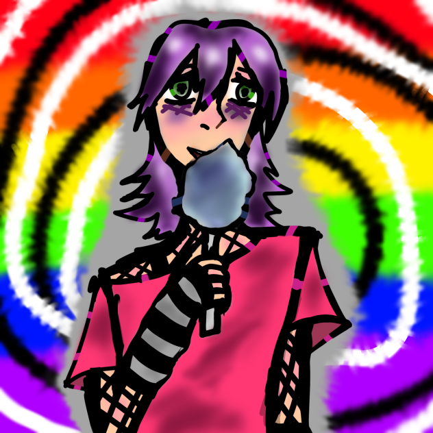 Raymond eating cotton candy - ibisPaint