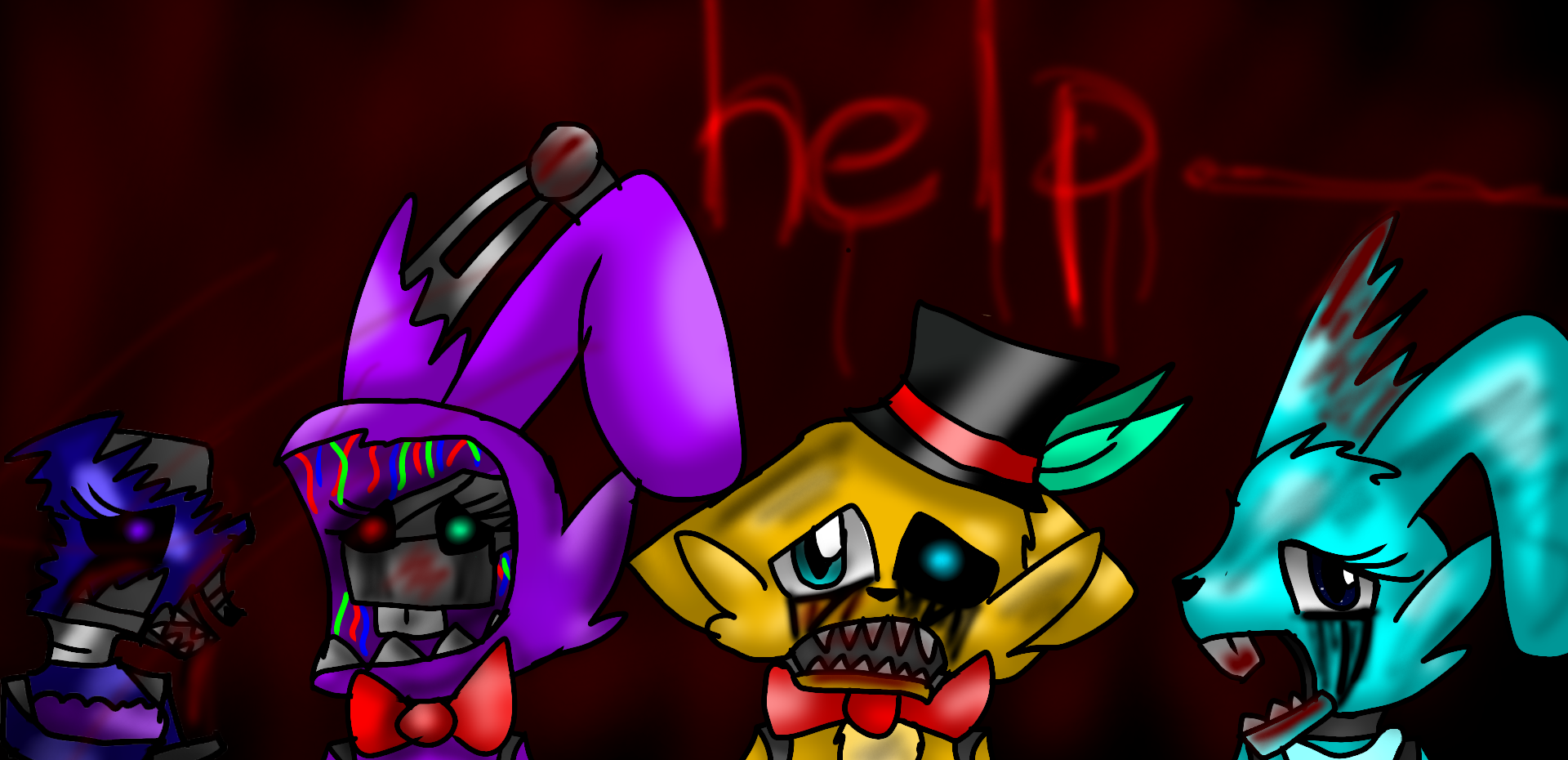 (fnaf my ocs ) broken animatronics - ibisPaint