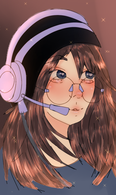 Girl with headphones - ibisPaint