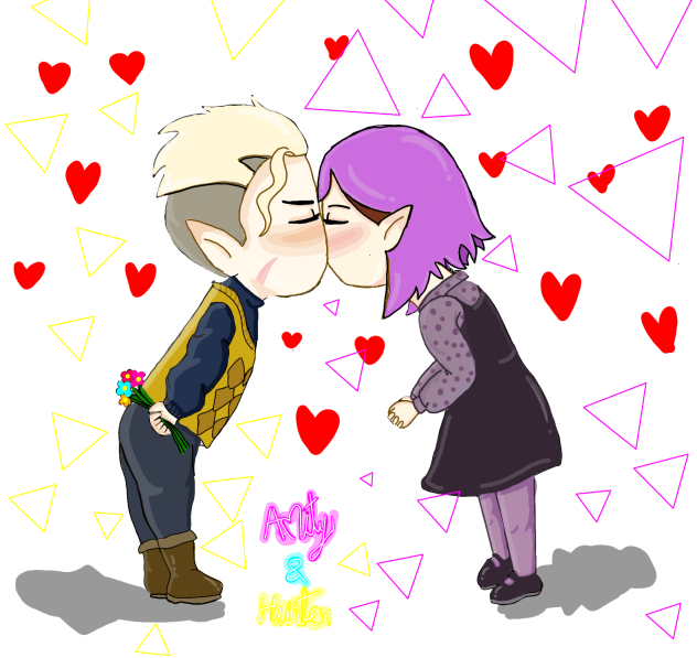 amity x hunter the owl house - ibisPaint