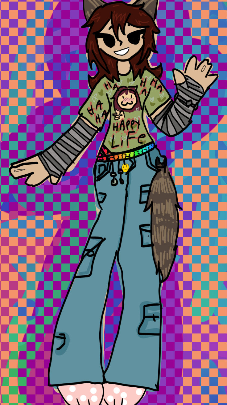 i draw myself im a therian bw - ibisPaint