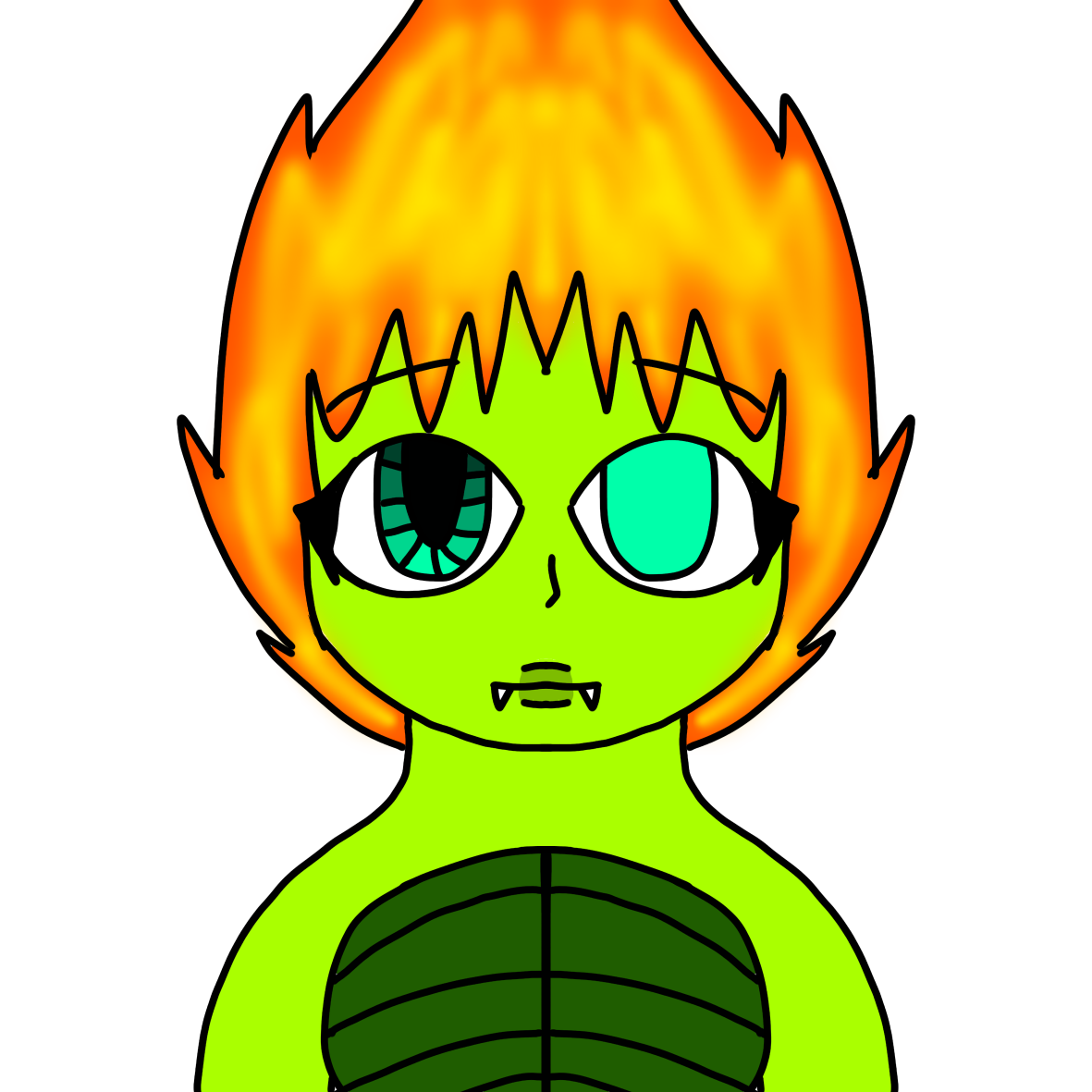 Flames rose without rose and mask - ibisPaint