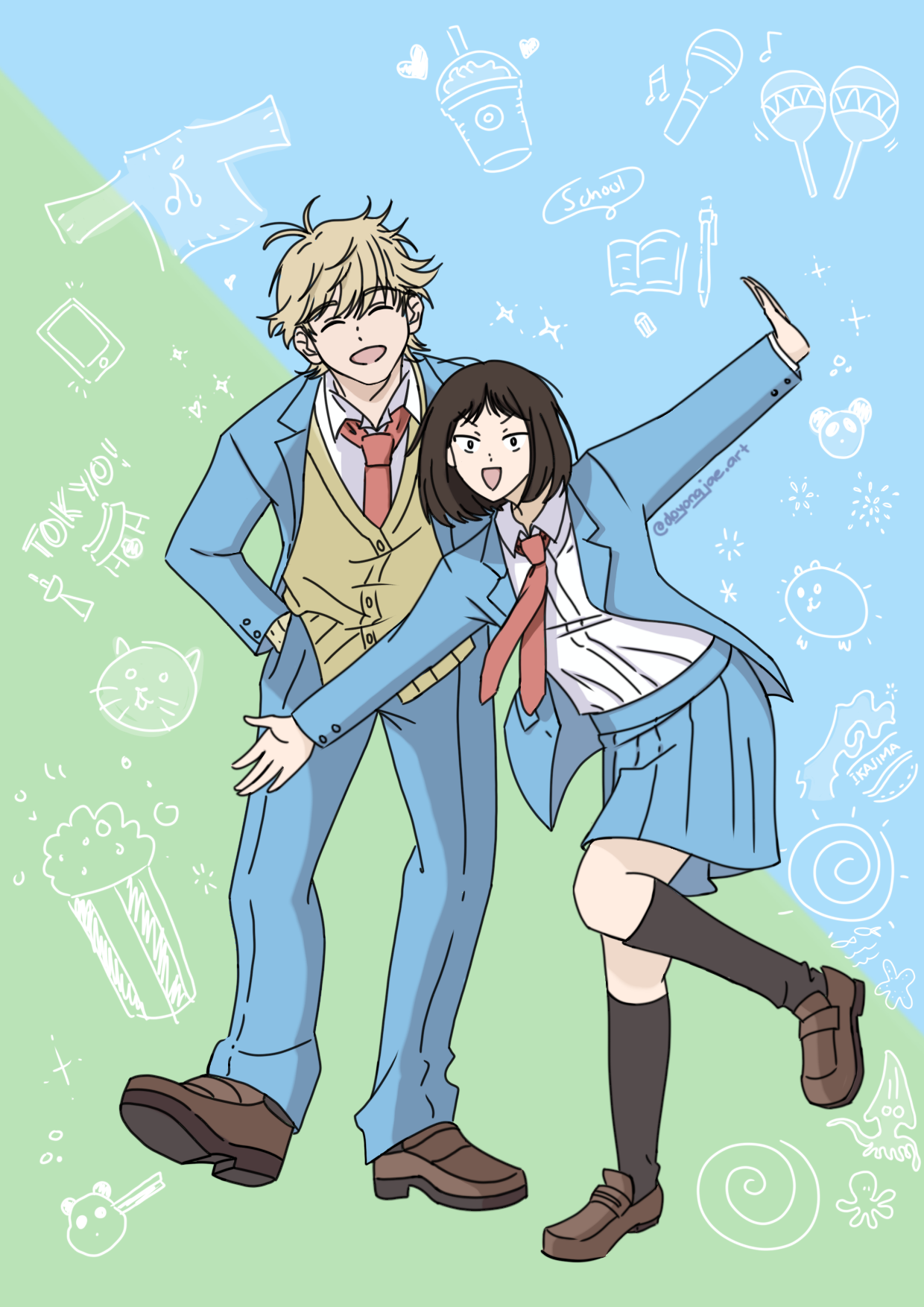 Skip and Loafer Fanart - ibisPaint