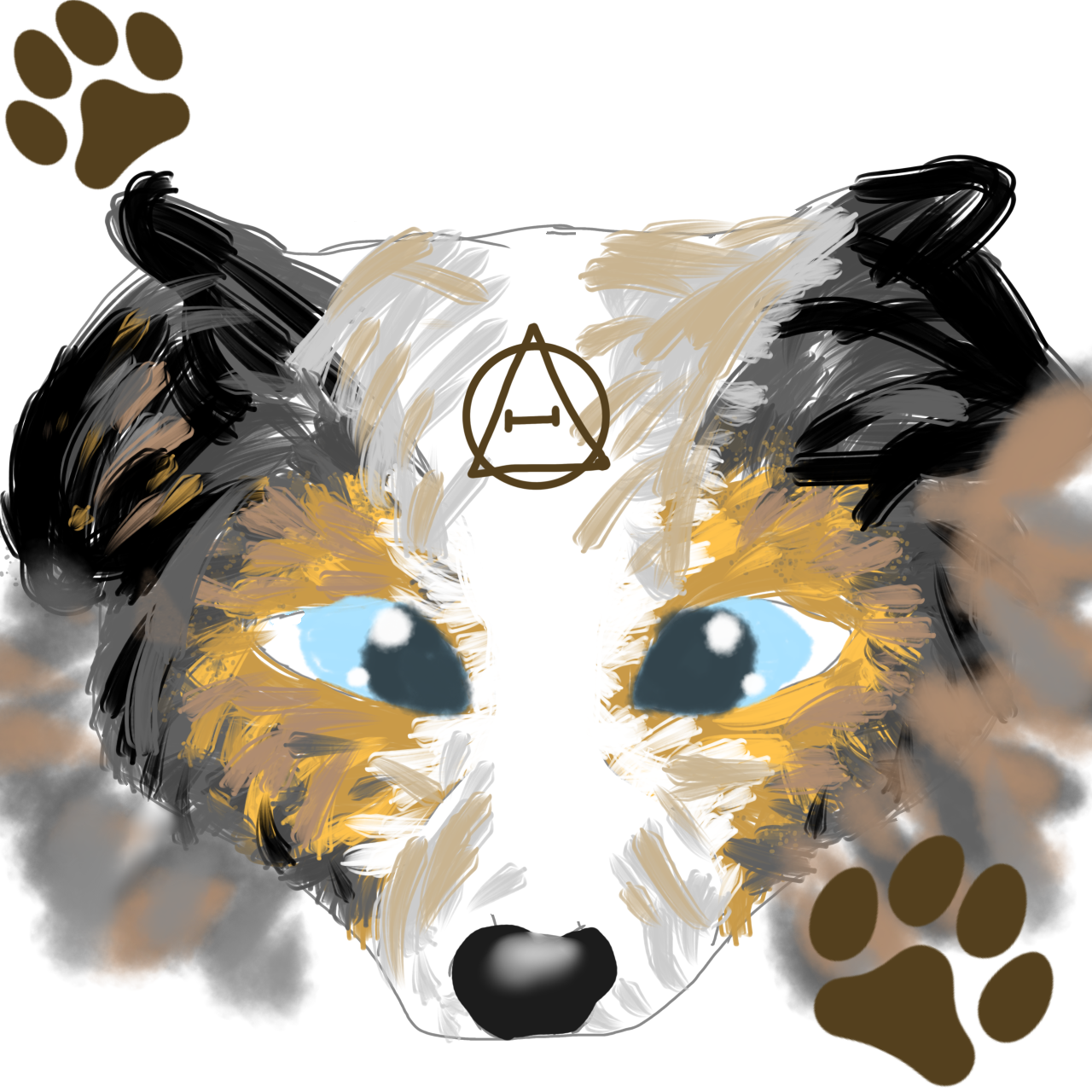 Australian Shepard Dog Therian Mask - ibisPaint