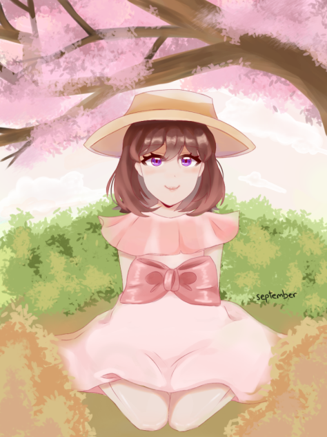 spring girl (new oc) - ibisPaint