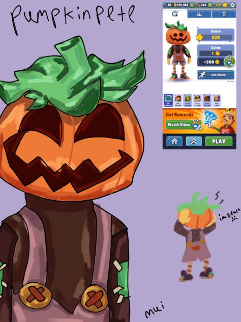 Pumpkin Pete from subway surfers - ibisPaint