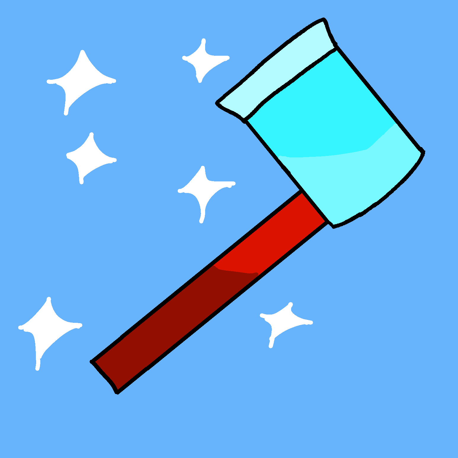 diamond axe Minecraft - ibisPaint