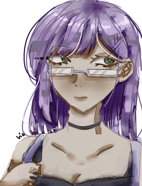 Girl with glasses - ibisPaint