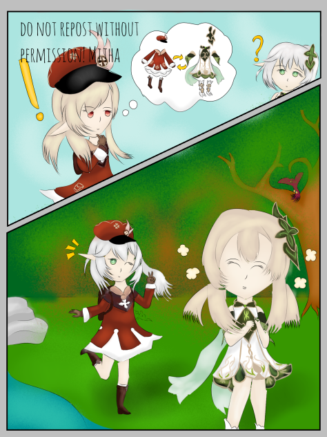 Swapping Klee & Nahida's Clothes~ - ibisPaint