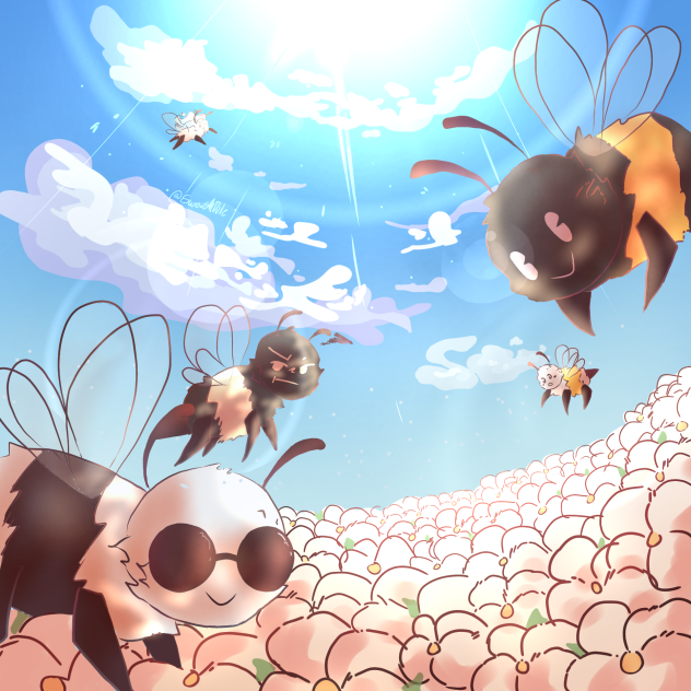 A white field full of flowers 🌼 BSS - ibisPaint