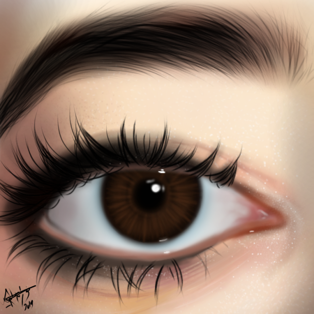 drowning brown eyes - ibisPaint