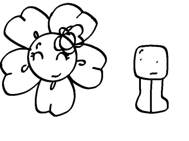 BFDI 1flower and ice cube scene - ibisPaint