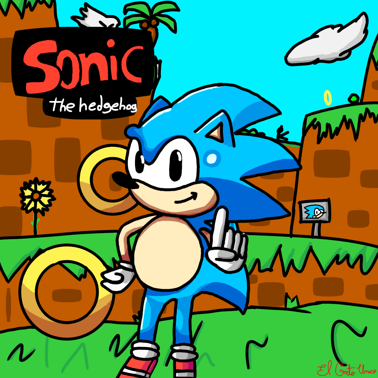 Sonic 1 the hedgehog - ibisPaint