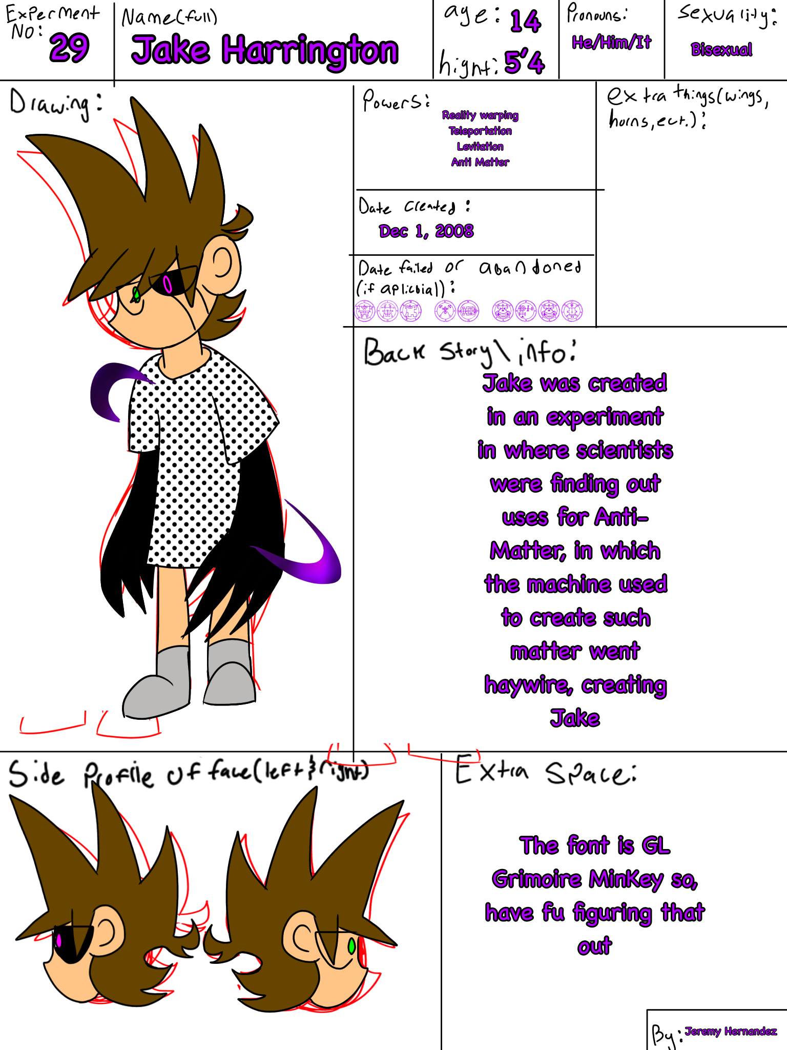 Jake ref sheet for Failed Experiments - ibisPaint