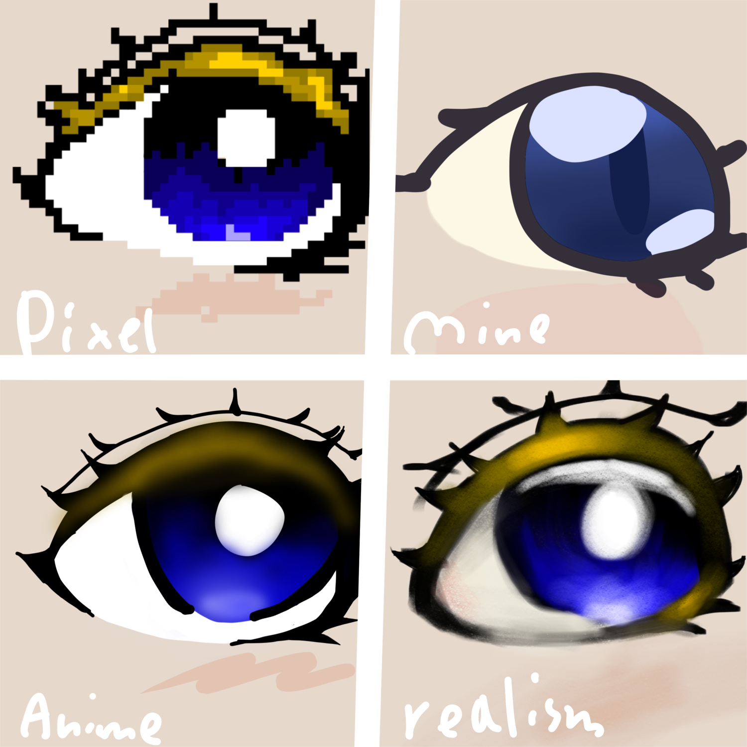 eye practice 4 styles - ibisPaint